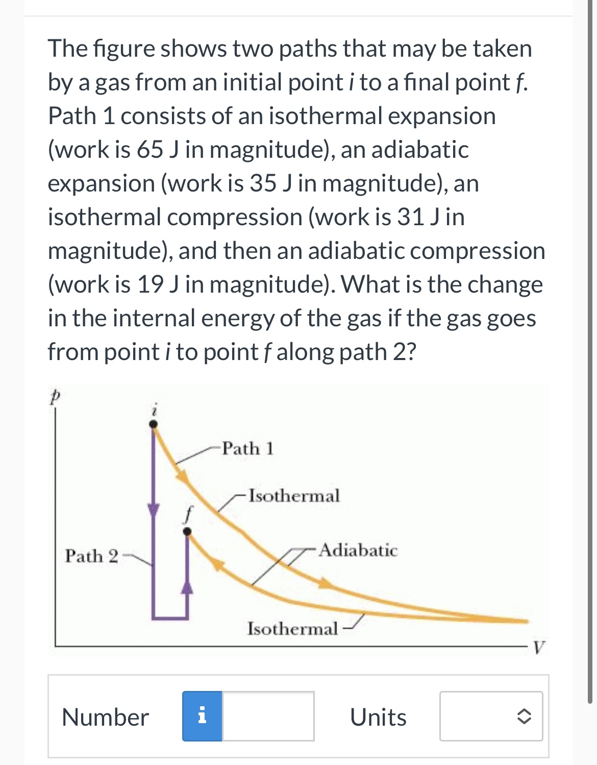 Solved The figure shows two paths that may be takenby a gas | Chegg.com