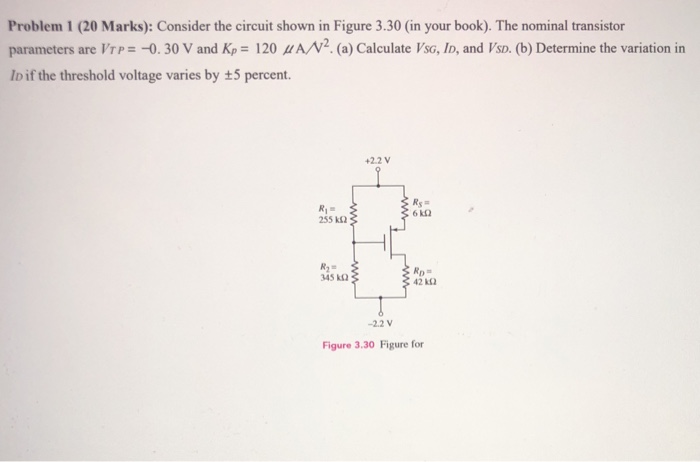 Solved Problem 1 (20 Marks): Consider the circuit shown in | Chegg.com