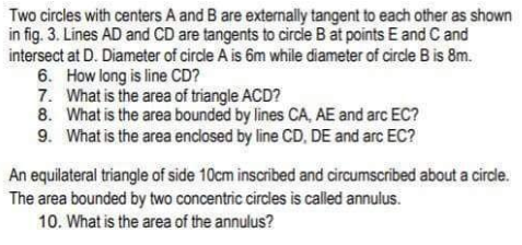 Solved o с B Fig 1 Fig 2 Fig 3 Two circles with centers A | Chegg.com