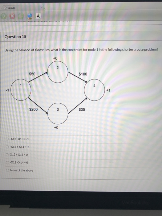 Solved using the balance of flow rules what is the | Chegg.com