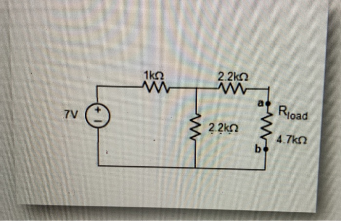Solved 2.2k2 1kn ww a Road 7V 2 2kn 4.7kn be | Chegg.com