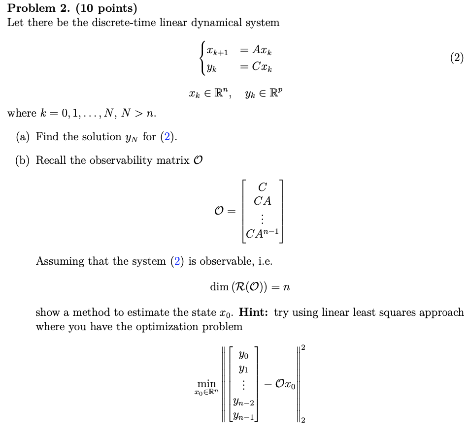 Problem 2 10 Points Let There Be The Discrete Time