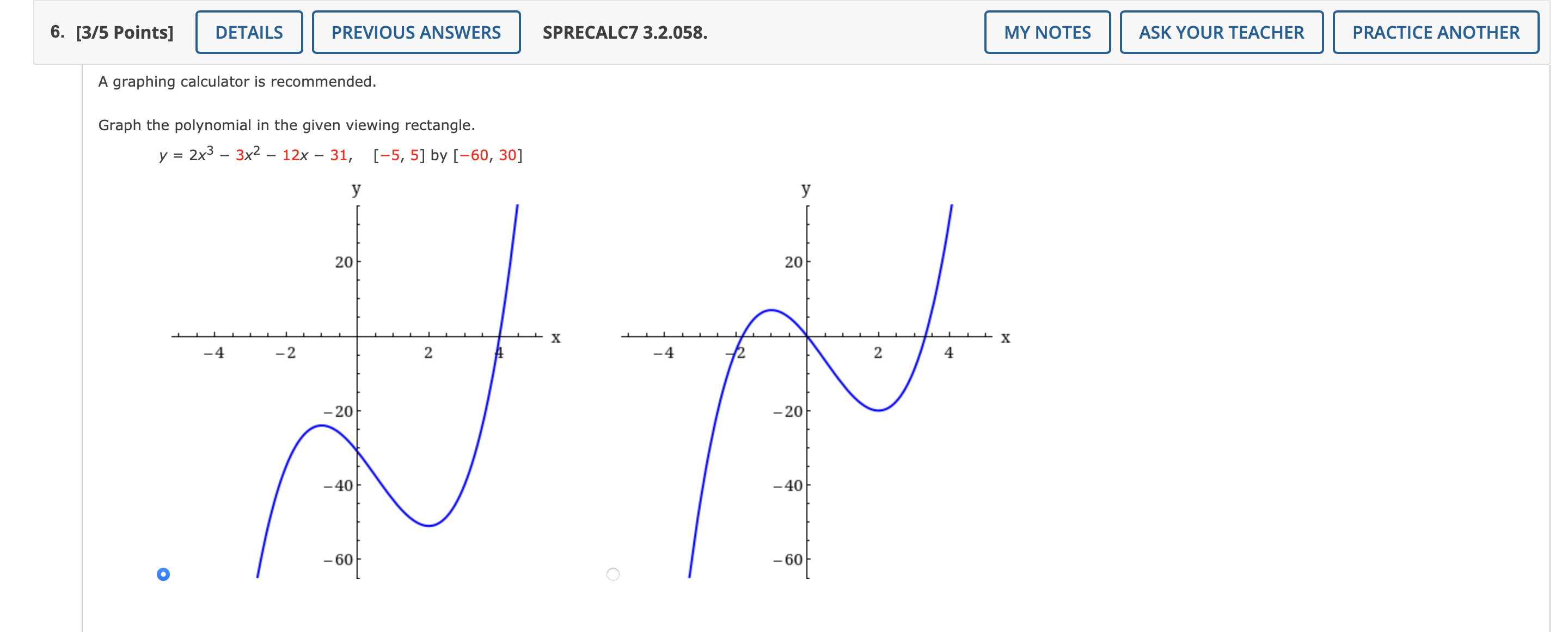 Solved A graphing calculator is recommended. Graph the | Chegg.com