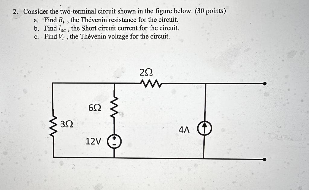 Solved 2. Consider the two-terminal circuit shown in the | Chegg.com