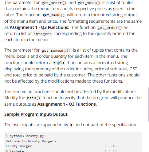 Solved Q2 - Arrays: Lists and Tuples Programming Exercise | Chegg.com