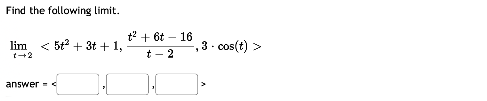 Solved Find the following limit. lim