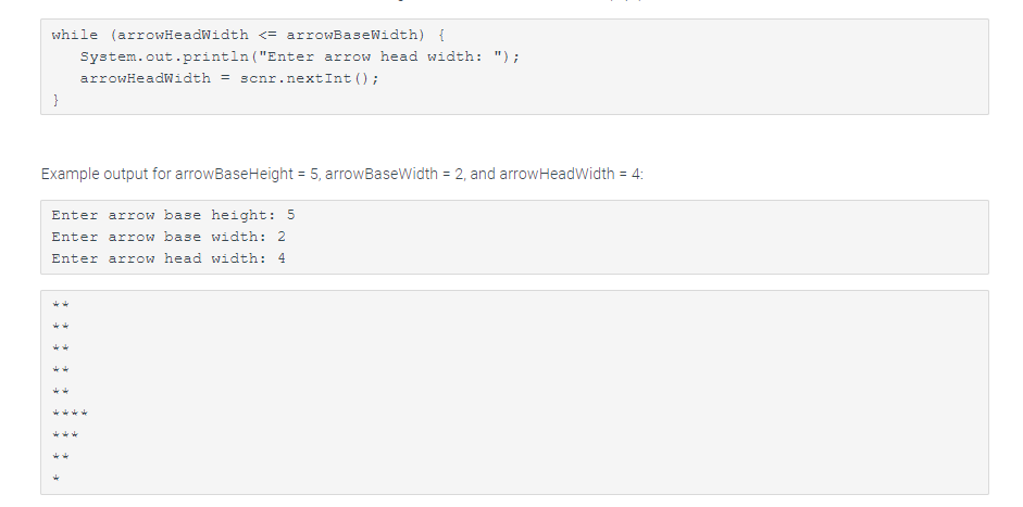 Solved 4.11 Program: Drawing a half arrow (Java) A brief | Chegg.com