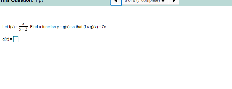 Solved plete) Let f(x) = X-2 Find a function y = g(x) so | Chegg.com