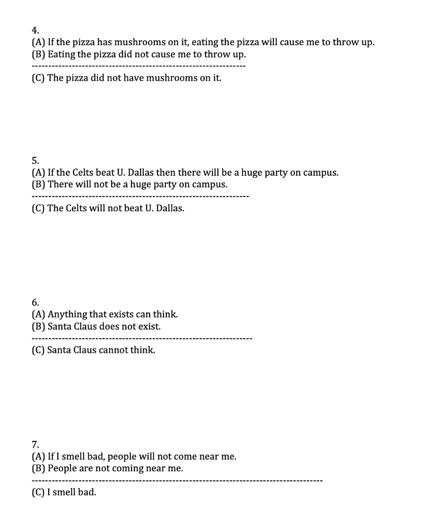 Logic Homework For each of these arguments, determine | Chegg.com