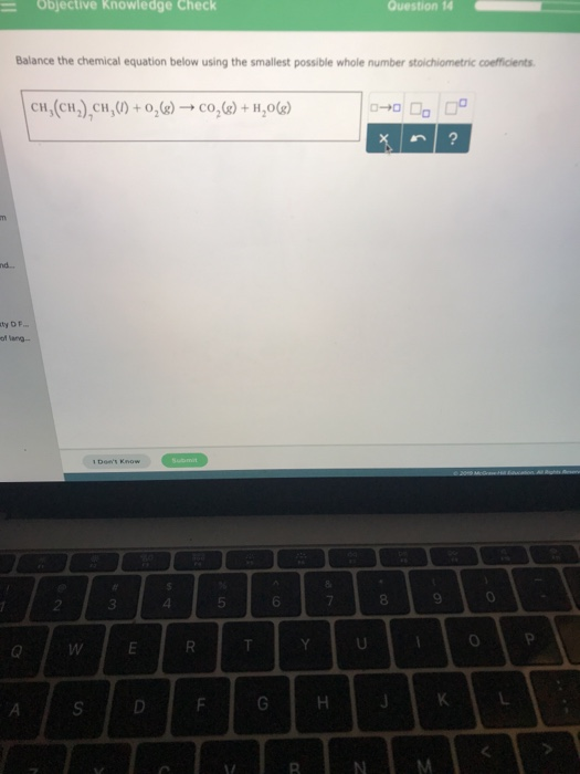 Solved Objective Knowledge Check Balance the chemical | Chegg.com