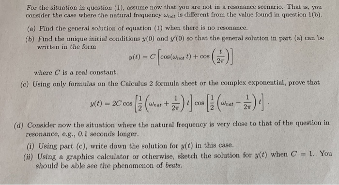 Solved 1. The Millenium Bridge When soldiers are crossing a | Chegg.com
