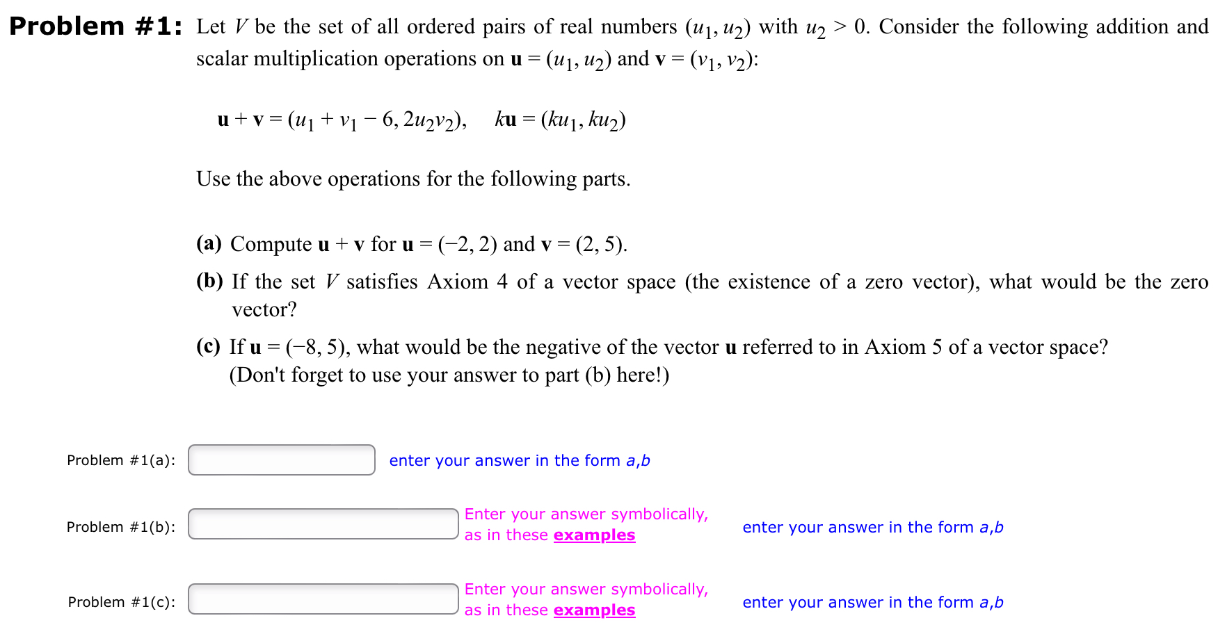 Solved Problem \#1(a): Problem \#1(b): enter your answer in | Chegg.com