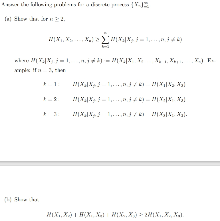 Solved Answer the following problems for a discrete process | Chegg.com