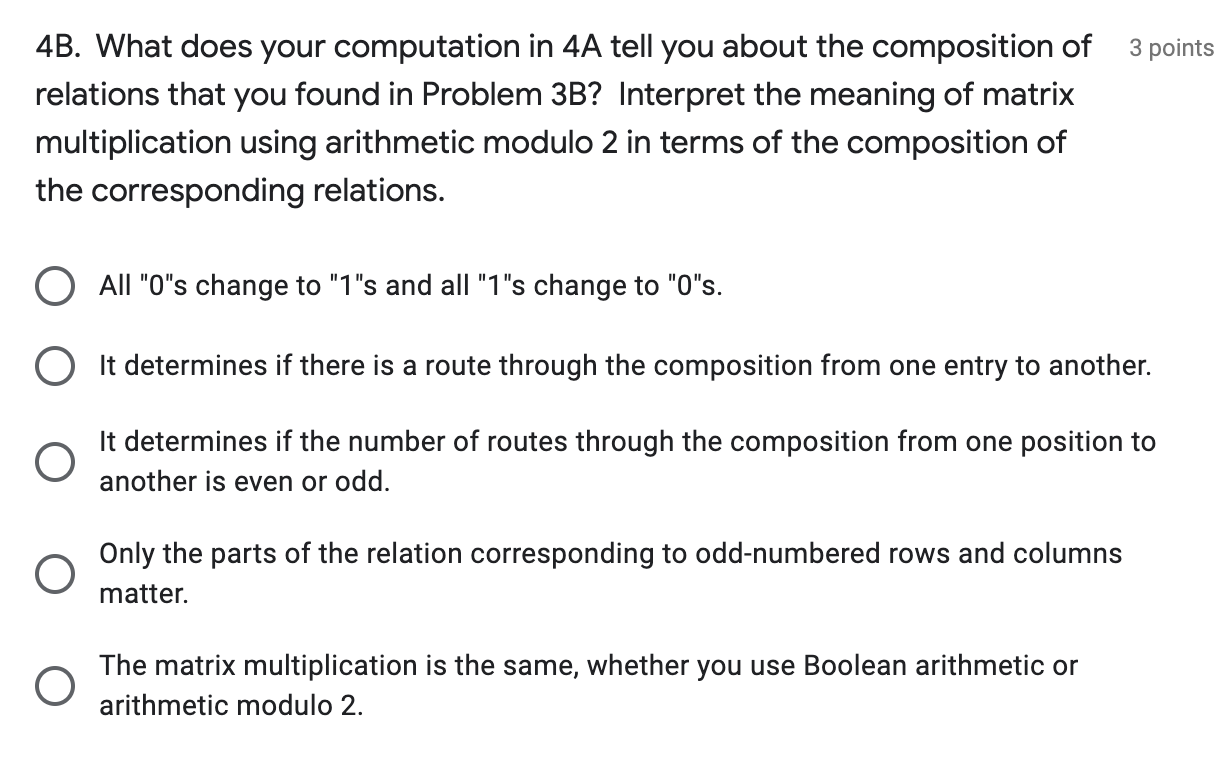 4B. What does your computation in 4A tell you about | Chegg.com