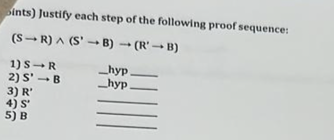 Solved ints) Justify each step of the following proof | Chegg.com