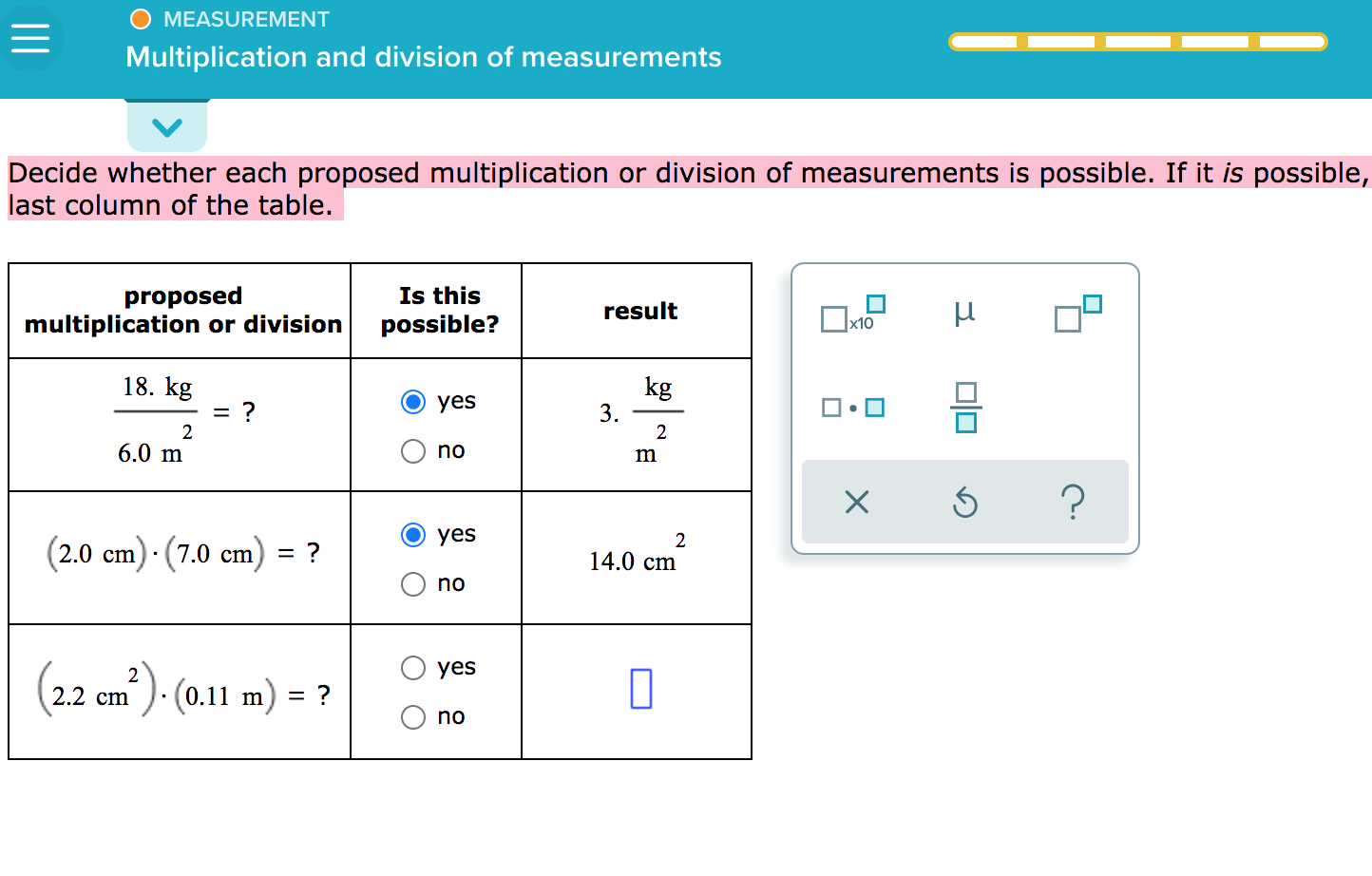 Solved Decide whether each proposed multiplication or | Chegg.com