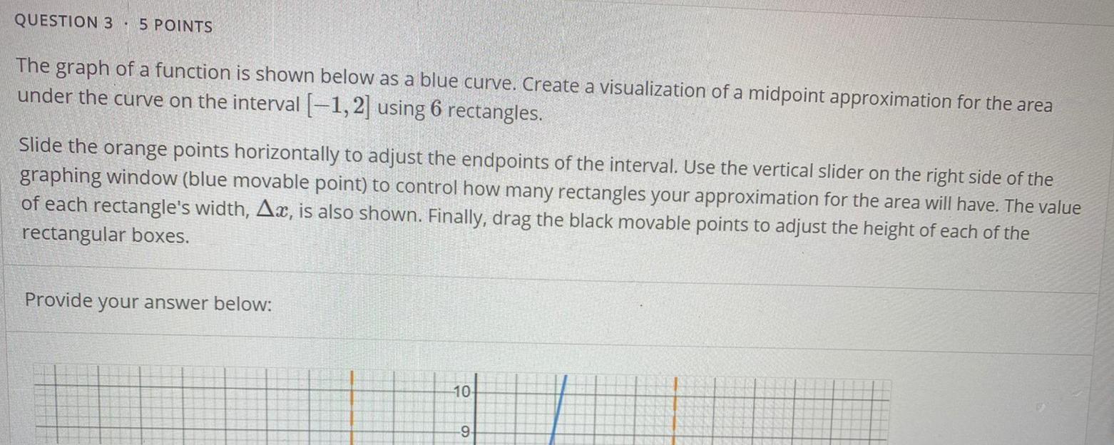 Solved QUESTION 3 • 5 POINTS The graph of a function is | Chegg.com