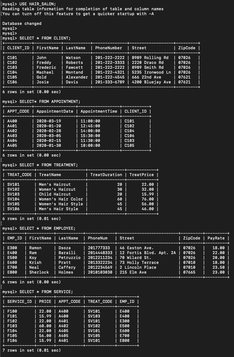 Solved Please help me write only the queries of mysql | Chegg.com