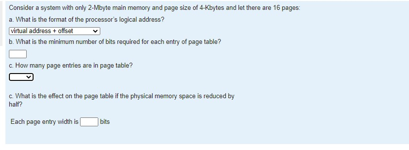 Solved Consider a system with only 2-Mbyte main memory and | Chegg.com