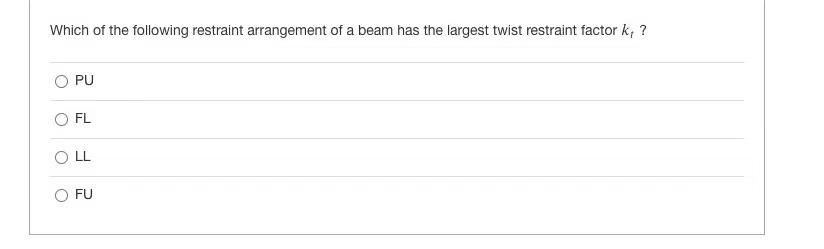 Solved Which of the following restraint arrangement of a | Chegg.com