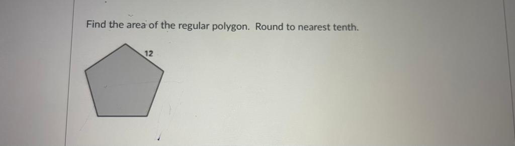 Solved Find the area of the regular polygon. Round to | Chegg.com