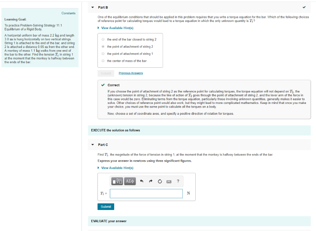 Solved Part B Constants One of the equilibrium conditions | Chegg.com