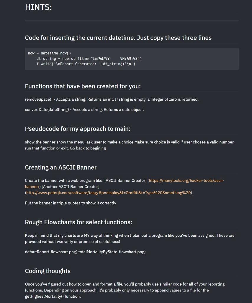 Solved Creating Comparison Reports • menu() - Gets an | Chegg.com