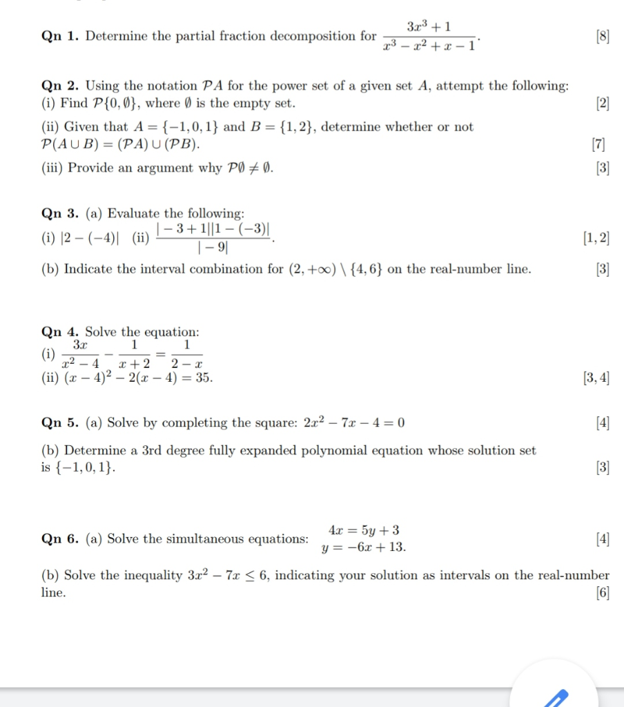 Solved 3.x3 + 1 Qn 1. Determine the partial fraction | Chegg.com
