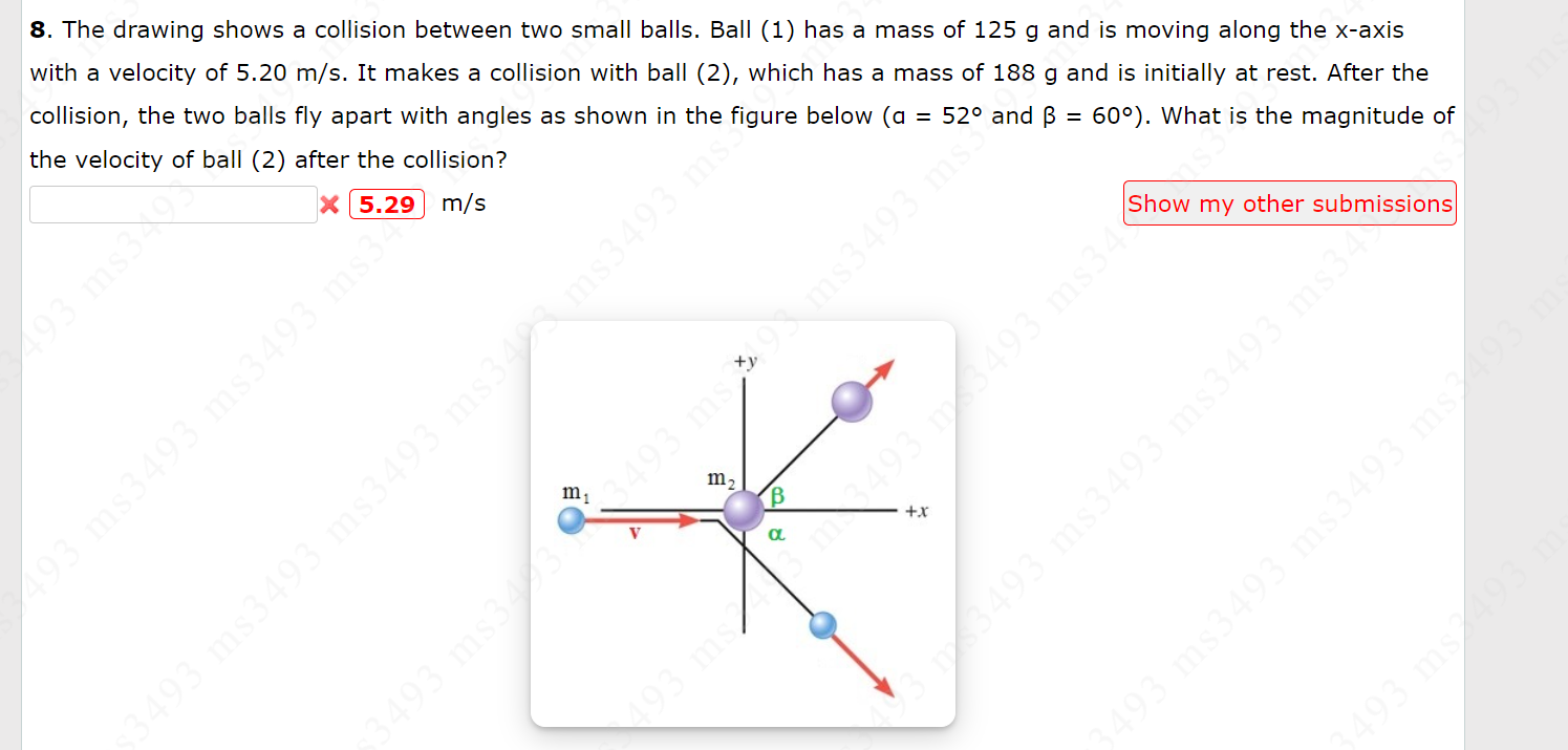 Solved The drawing shows a collision between two small | Chegg.com