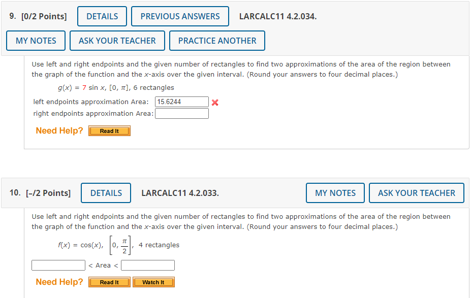 Solved Use Left And Right Endpoints And The Given Number Of 3080