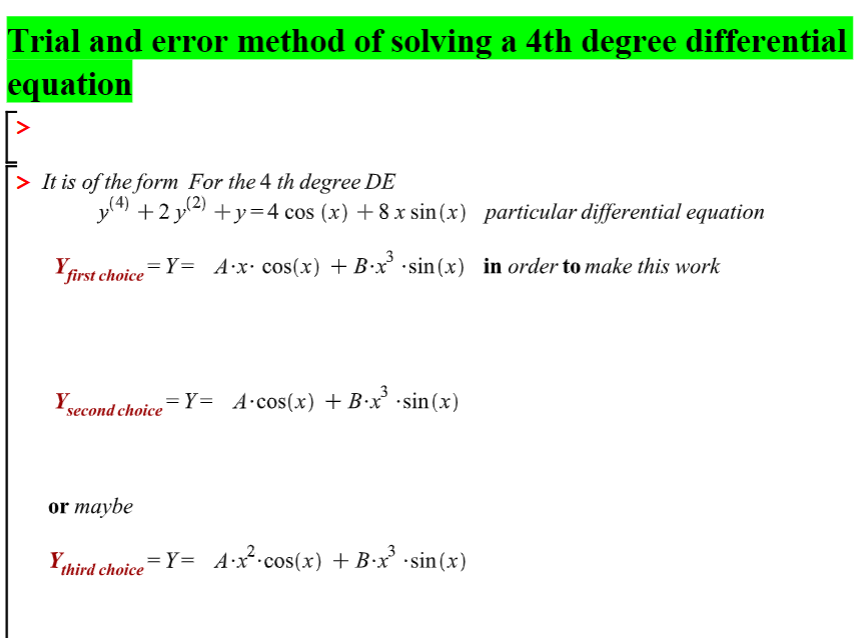 Solved Trial and error method of solving a 4 th degree | Chegg.com