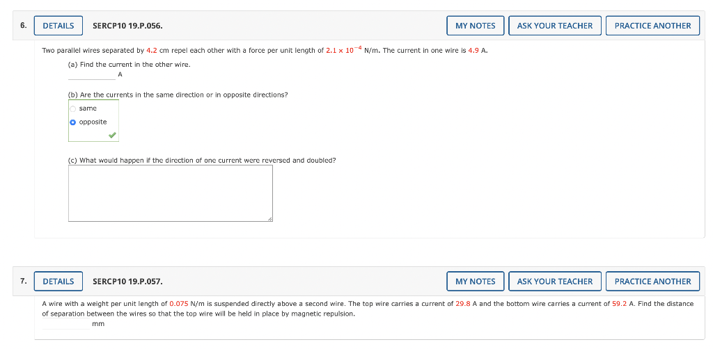 Solved 6 Details Sercp10 19 P 056 My Notes Ask Your