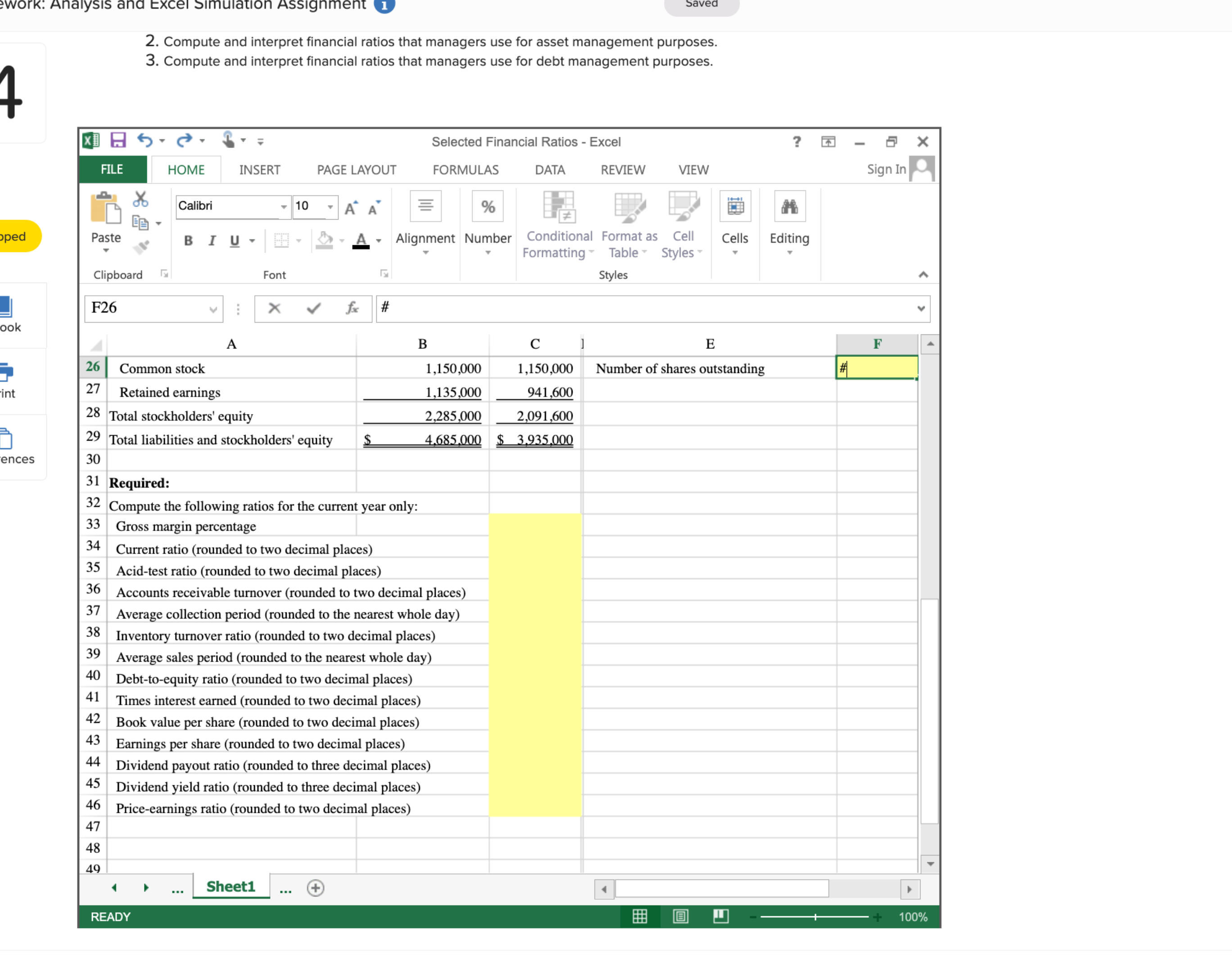 Solved Compute and interpret financial ratios that managers | Chegg.com