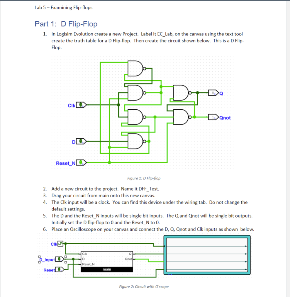 Solved 1. In Logisim Evolution create a new Project. Label | Chegg.com