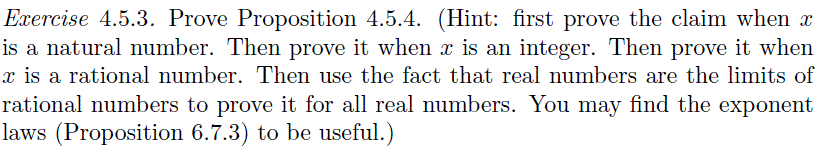 Solved Proposition 4.5.4. For every real number x, we have | Chegg.com