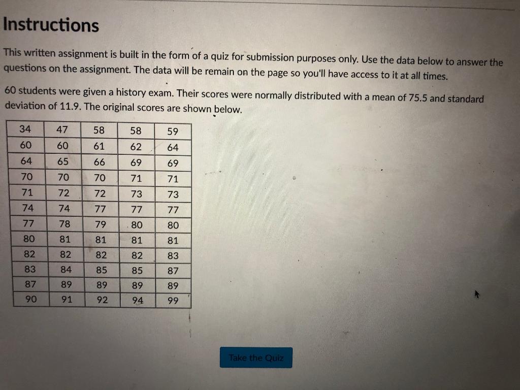 Solved Instructions This written assignment is built in the | Chegg.com