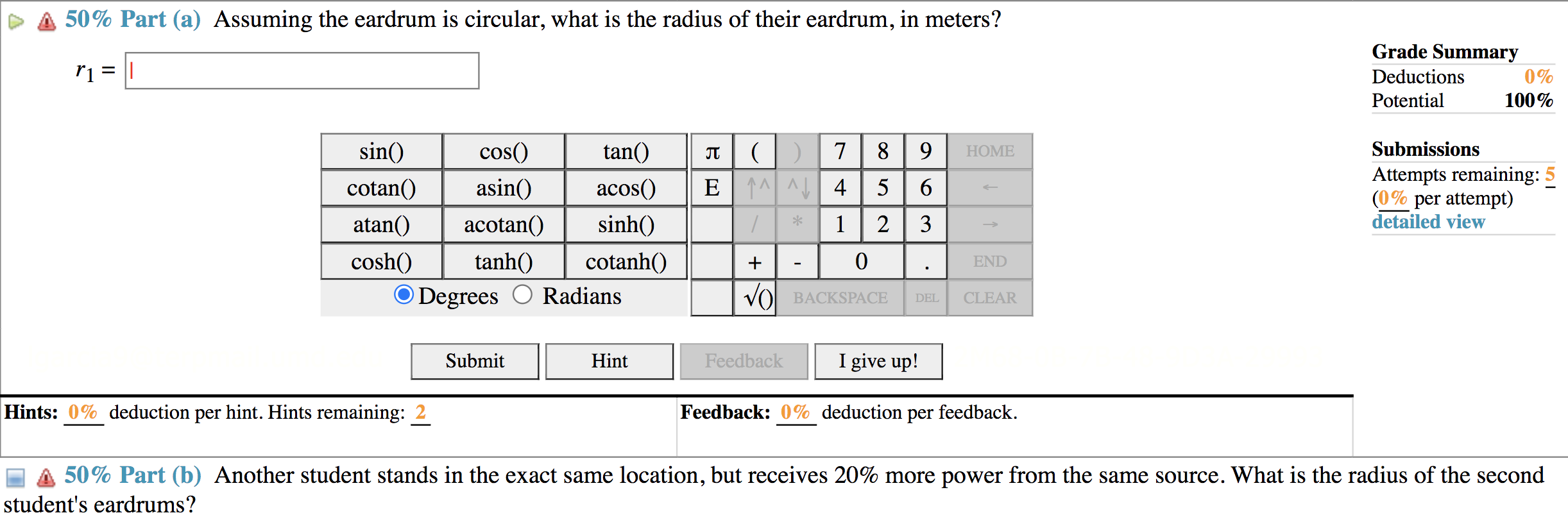 Solved P=29μW. At their distance from the source, the sound | Chegg.com