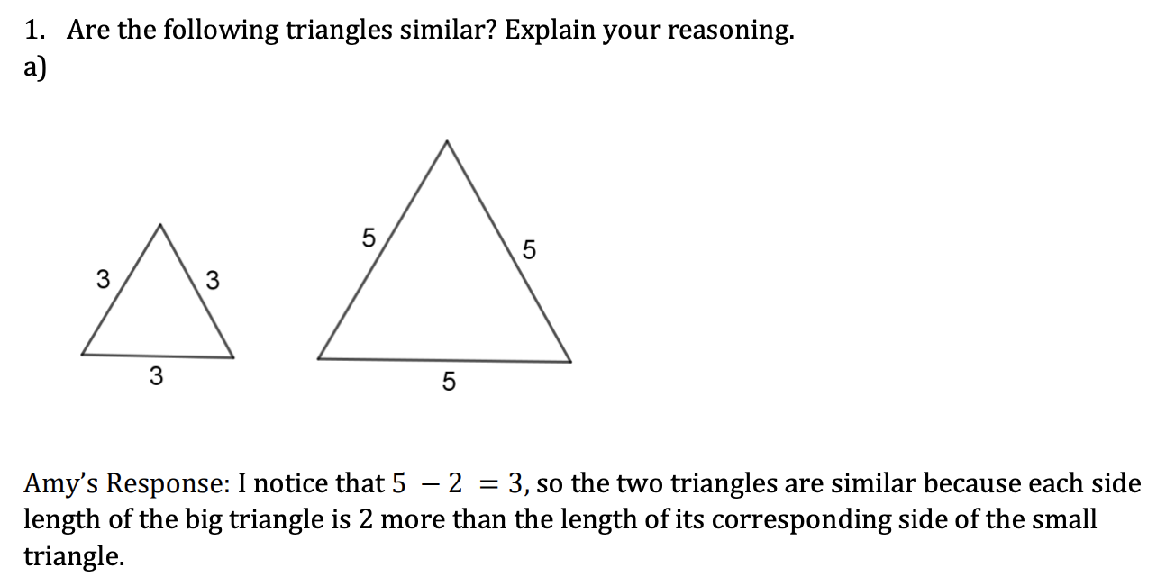 Solved 1. Are the following triangles similar? Explain your | Chegg.com