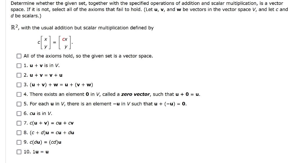 Solved Determine whether the given set, together with the | Chegg.com