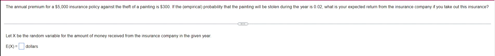 Solved The annual premium for a $5,000 insurance policy | Chegg.com