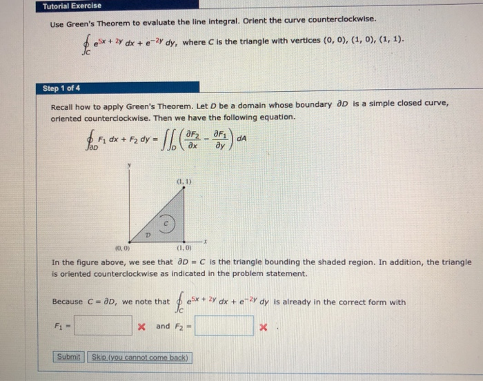 Solved Tutorial Exercise Use Green's Theorem to evaluate the | Chegg.com