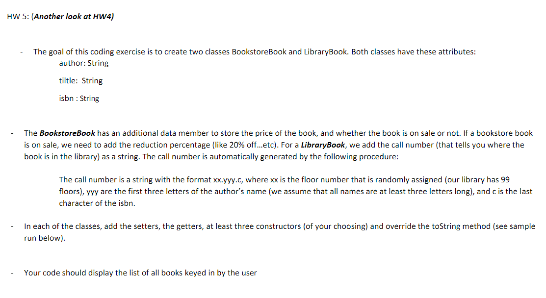 Solved - The goal of this coding exercise is to create two | Chegg.com