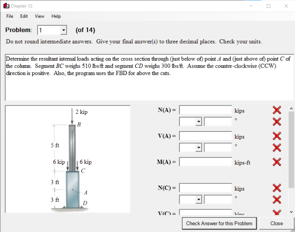 Solved Chapter 12 File Edit View Help Problem: 1 (of 14) Do | Chegg.com