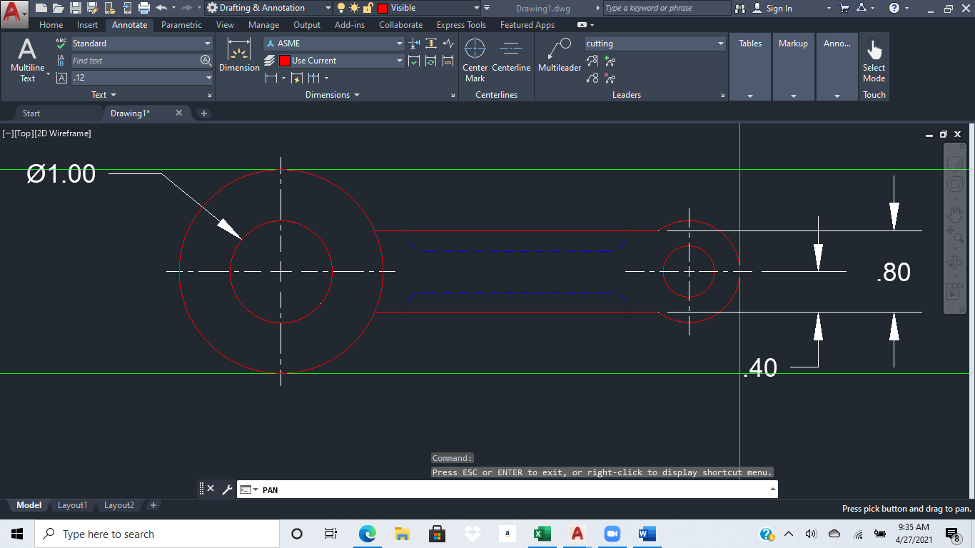Solved I need help on this autocad problem please. Thanks A | Chegg.com