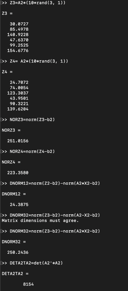 Solved Linear algebra MATLAB problems: The white | Chegg.com