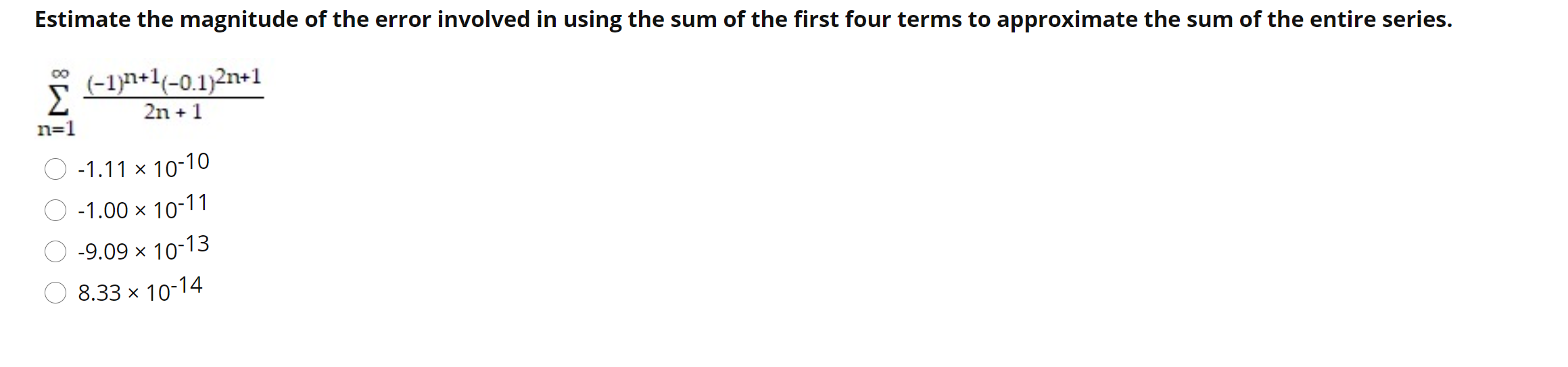 Solved Estimate the magnitude of the error involved in using | Chegg.com