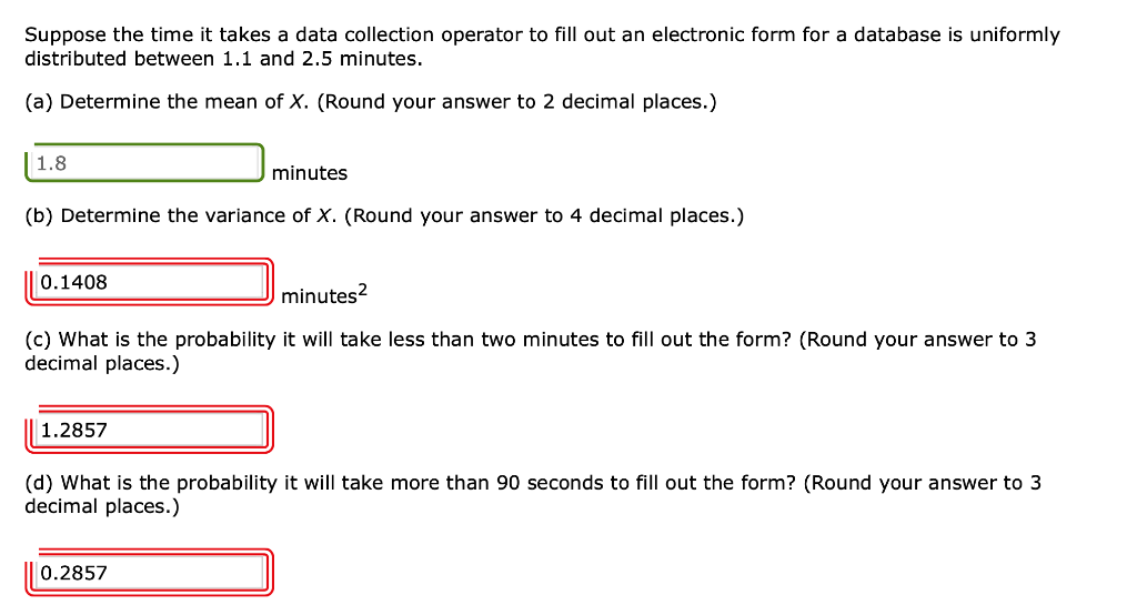 Solved Suppose the time it takes a data collection operator | Chegg.com