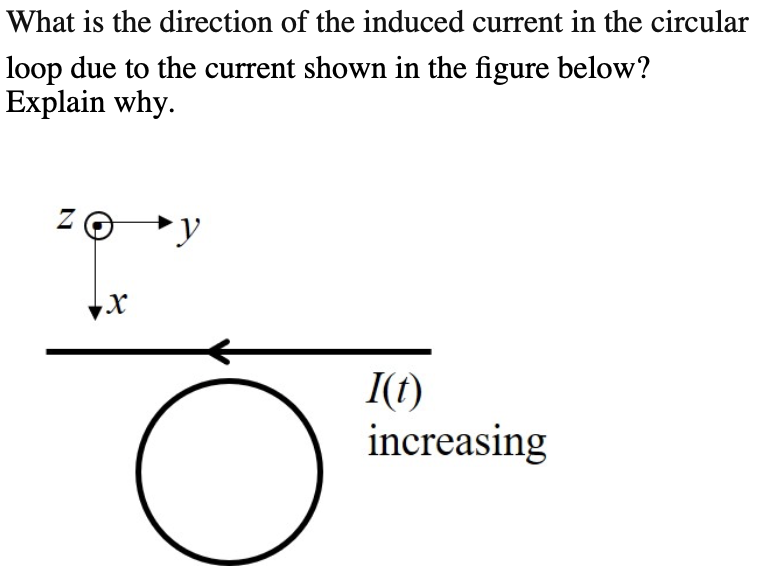 Solved What is the direction of the induced current in the | Chegg.com