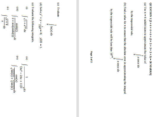 Solved QUESTION 1[3+4+4+4+(3+3+3+3+3)−30 MARKS ] (a) Use nt | Chegg.com