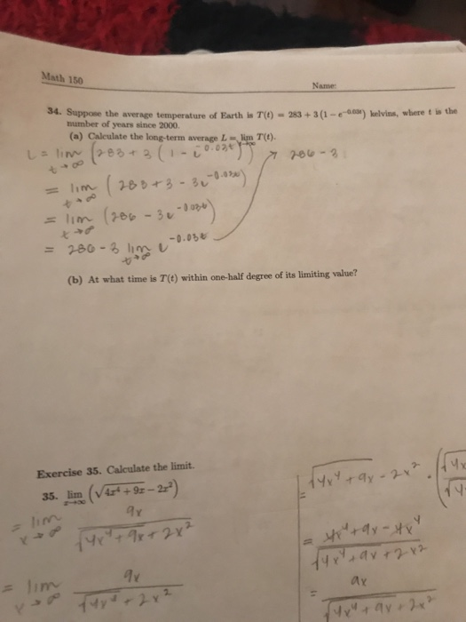 Solved how is the limit as x approaches positive infinity of | Chegg.com